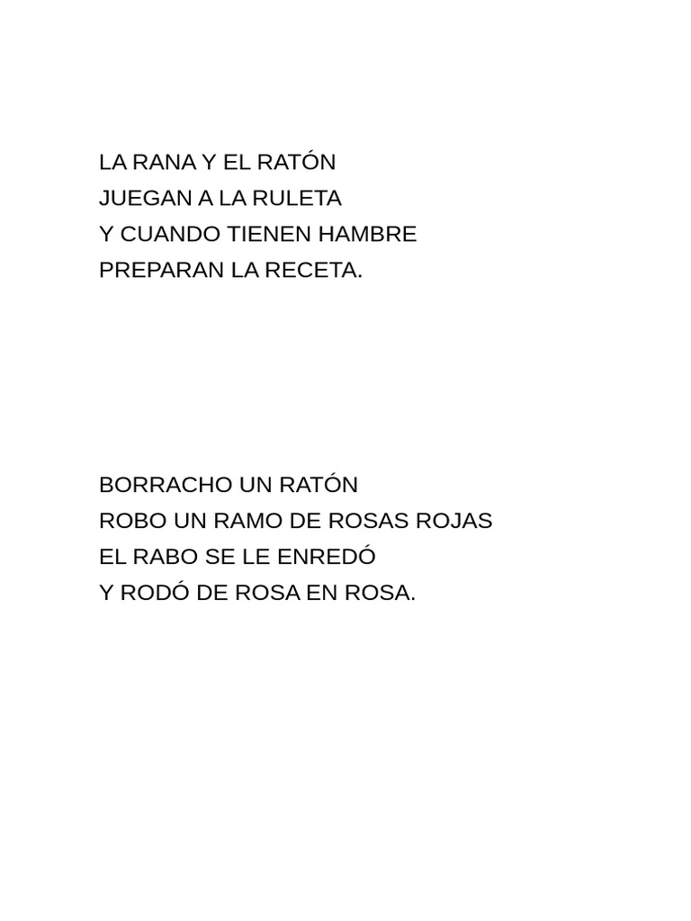 La Rana y El Ratón | PDF