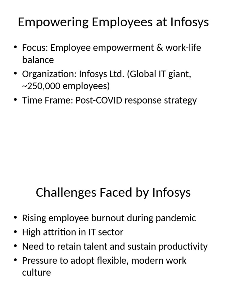 Infosys Case Study Presentation | PDF