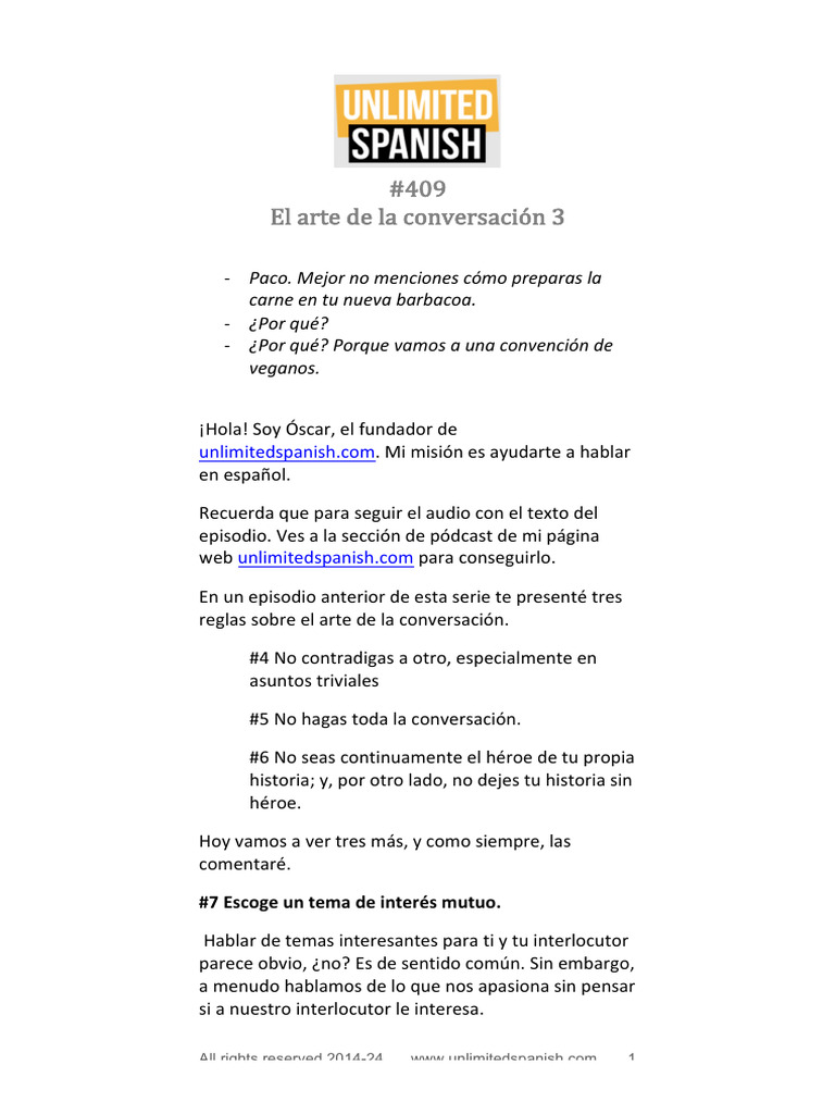 409 El Arte de La Conversacion 3 | PDF