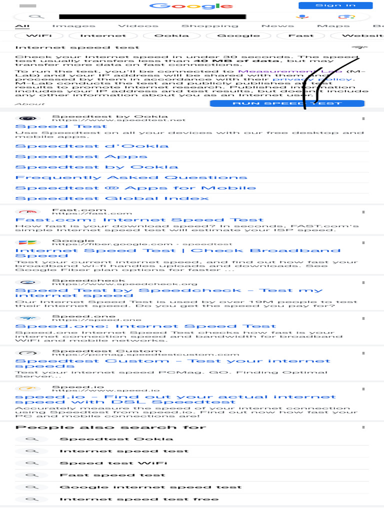 Speed Test - Google Search | PDF | Internet | Internet Access