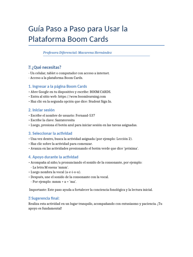 Guía Boom Cards | PDF