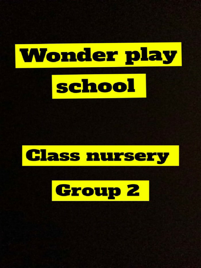 Wonder Play School | PDF
