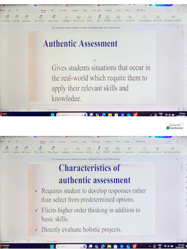 Authentic and Alternative Assessment | PDF