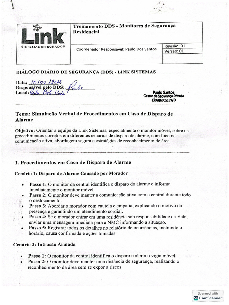DSS 1002 Disparo Alarmes | PDF