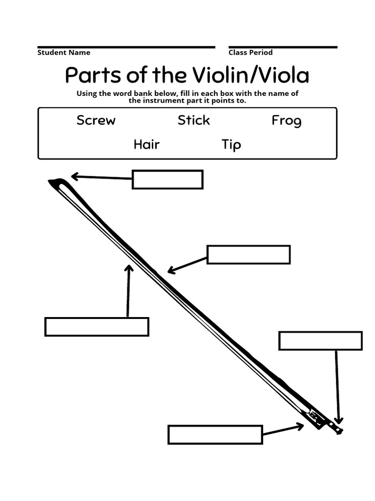 Violin and Viola Parts Worksheet | PDF