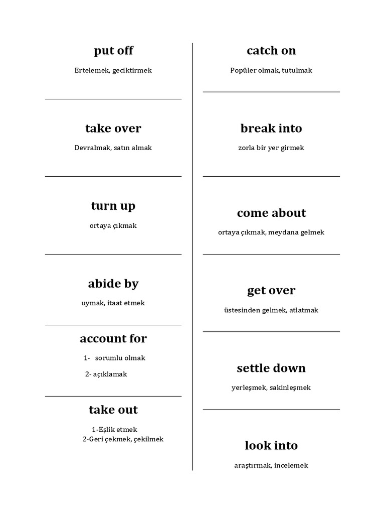 Phrasal Verbs SET 3 | PDF