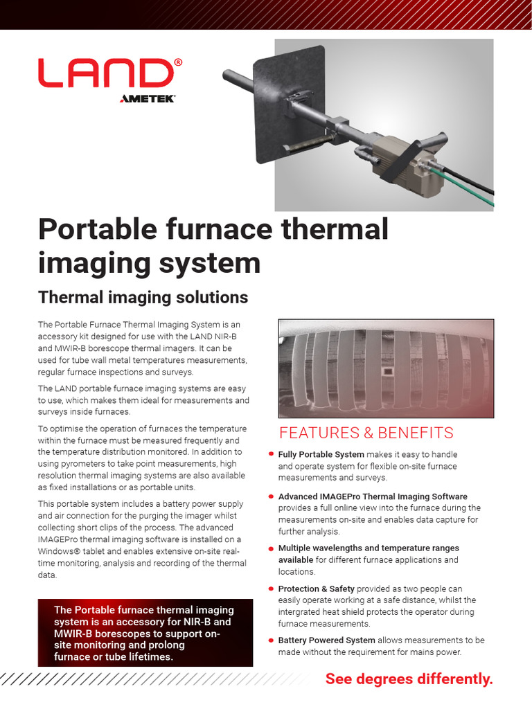 Portable Furnace Thermal Imager Overview | PDF | Thermography | Equipment