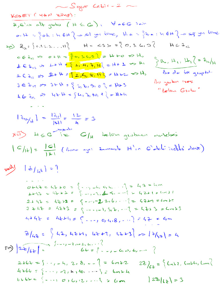 23 Soyut Cebir-2 | PDF