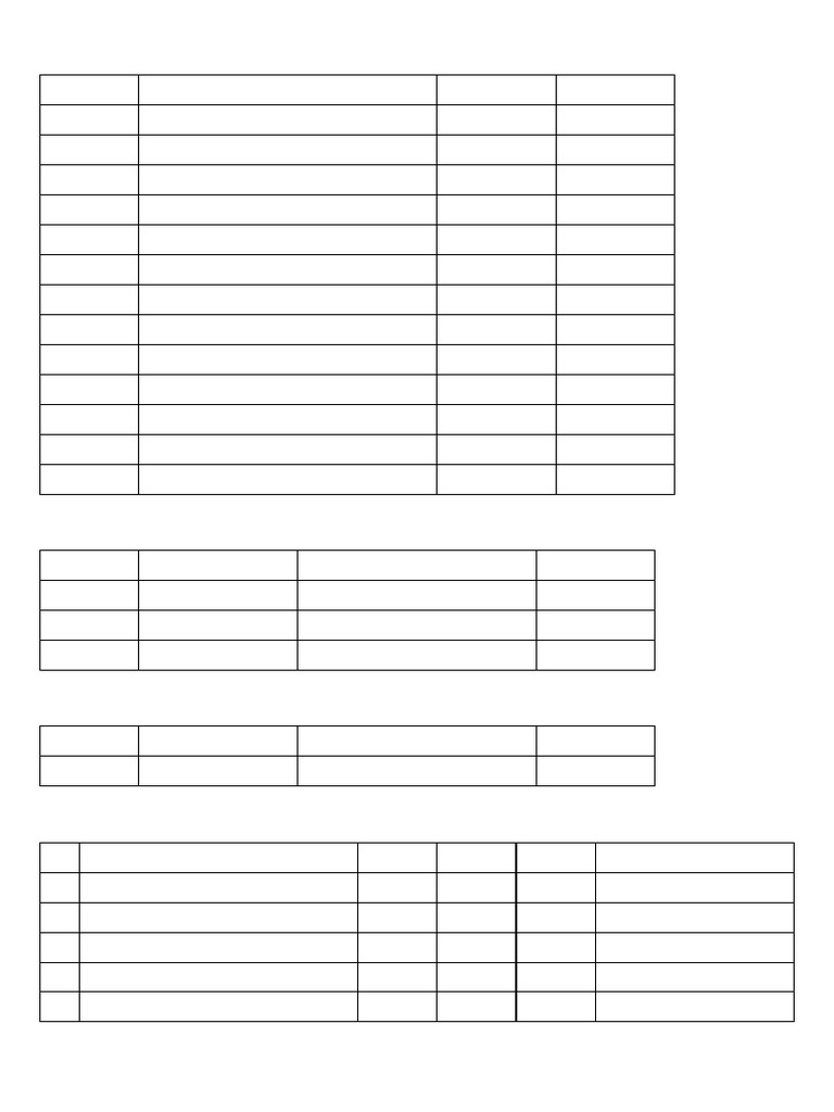 Bookkeeping Exercise Tables | PDF | Debits And Credits | Accounting
