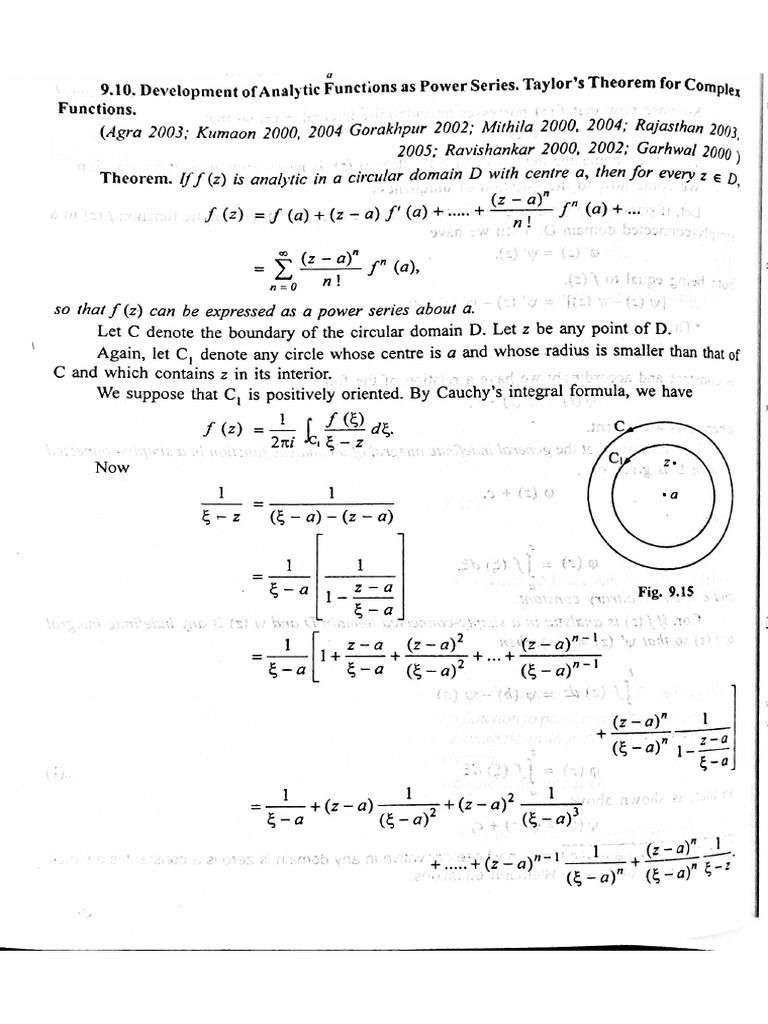 Taylor's amd Laurent's theorem | PDF