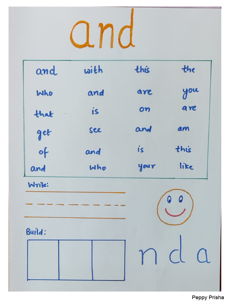 9_peppy_prisha_sight_words_worksheets | PDF