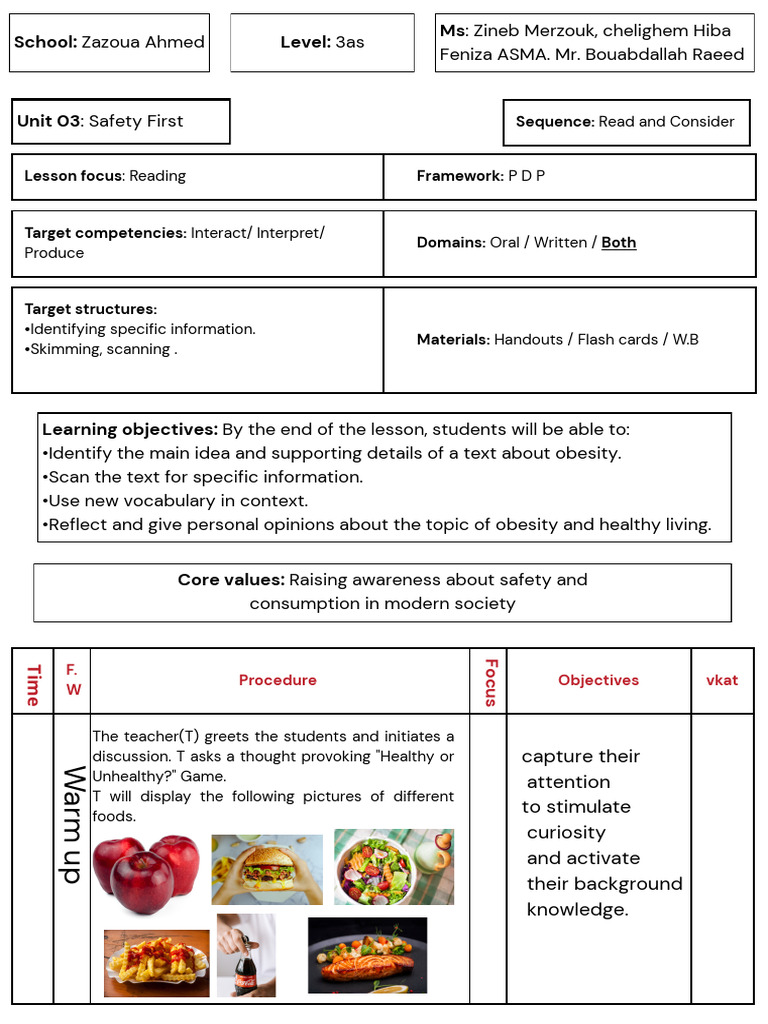 Obesity Awareness and Healthy Living Lesson | PDF | Obesity | Weight Loss