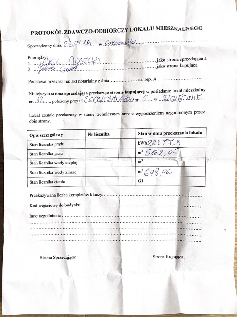 Example of flat handover documentation | PDF