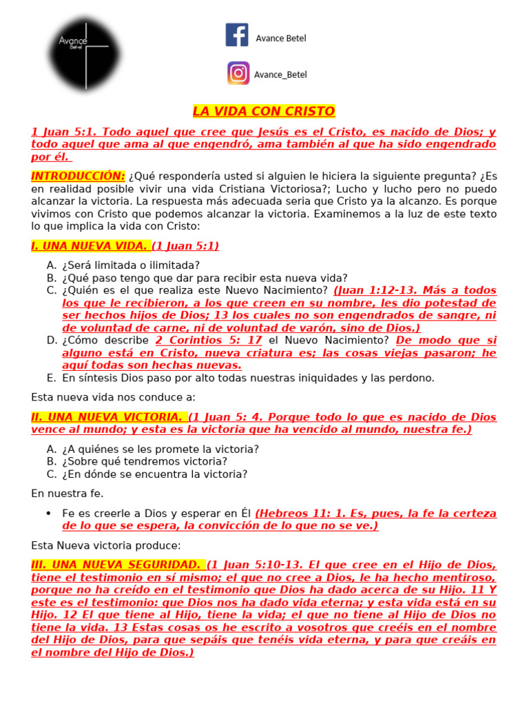 9-11-22 La Vida Con Cristo | PDF | Vida eterna (cristianismo) | Cristo (título)