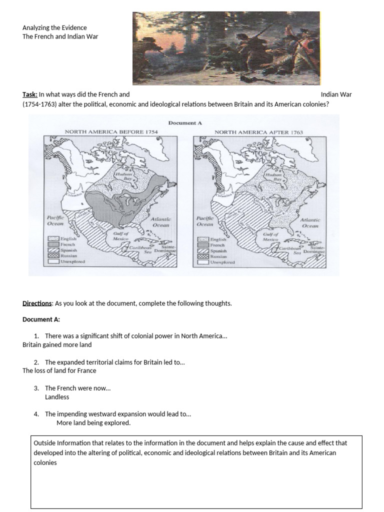 french_and_indian_war_dbq_Extra_Credit_2 | PDF | French And Indian War ...