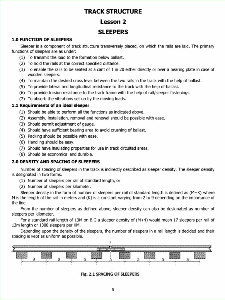 Sem 2 CH 1 Sleepers | PDF