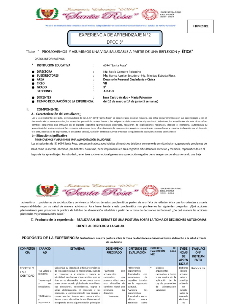 UNIDAD II -DPCC DPCC3 | PDF | Moralidad | Aprendizaje