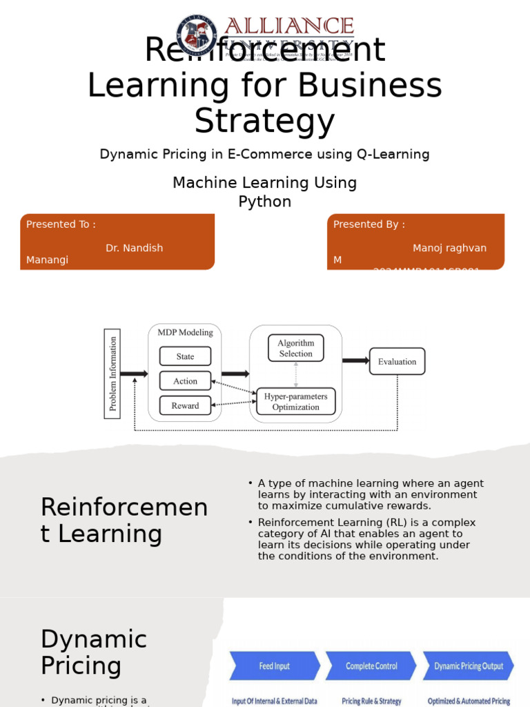 Dynamic Pricing with Q-Learning in RL | PDF | Machine Learning | Learning