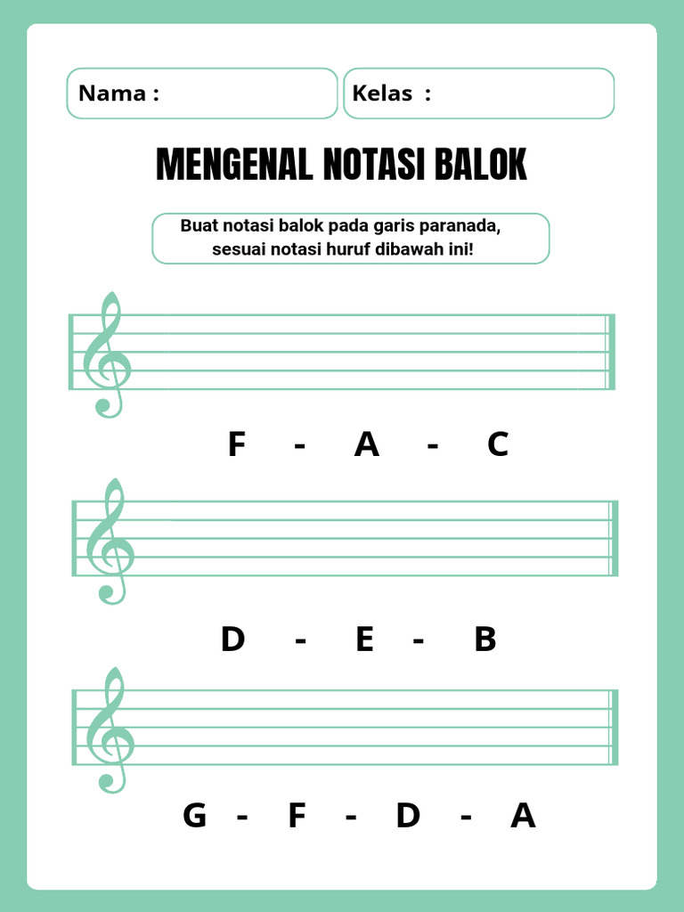 Mengenal Notasi Balok dan Paranada | PDF