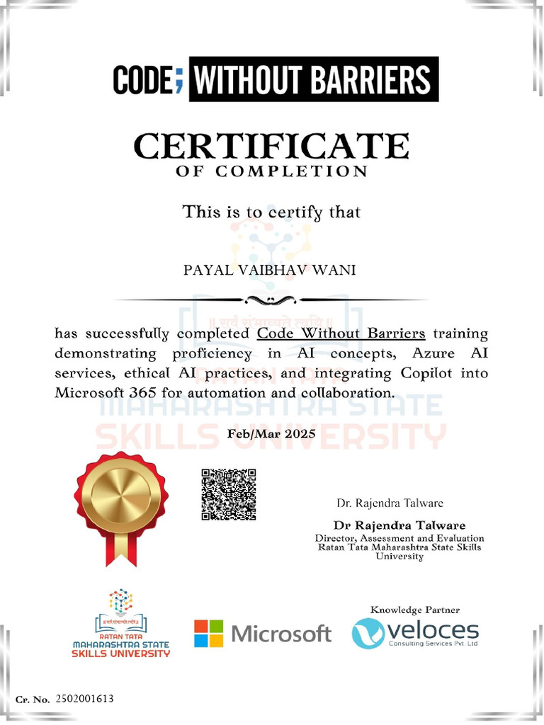 Payal Vaibhav Wani: Digitally Signed by | PDF