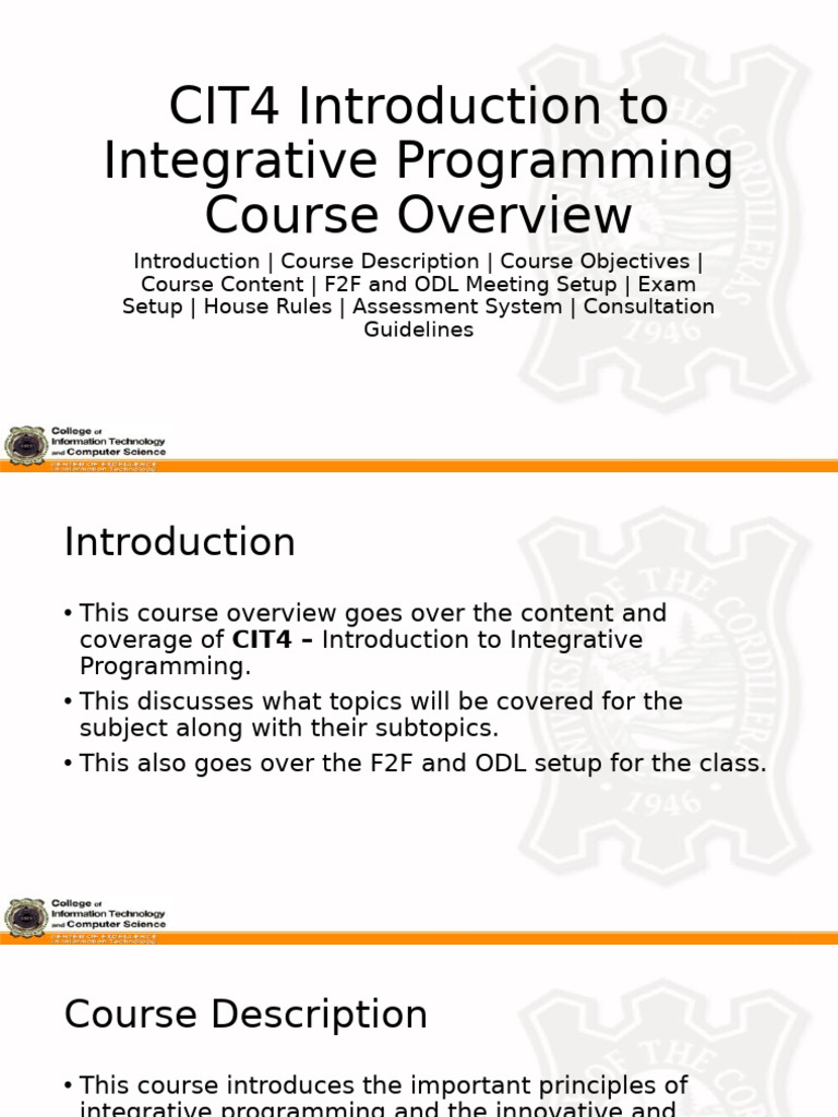 CIT4 Course Overview | PDF | Computing | Computer Engineering