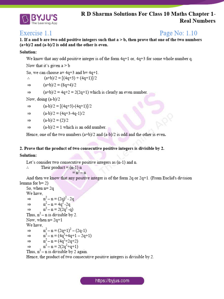 RD Sharma Solutions for Class 10 Chapter 1 Real Numbers - rd-sharma-class-10-chapter-1-real ...