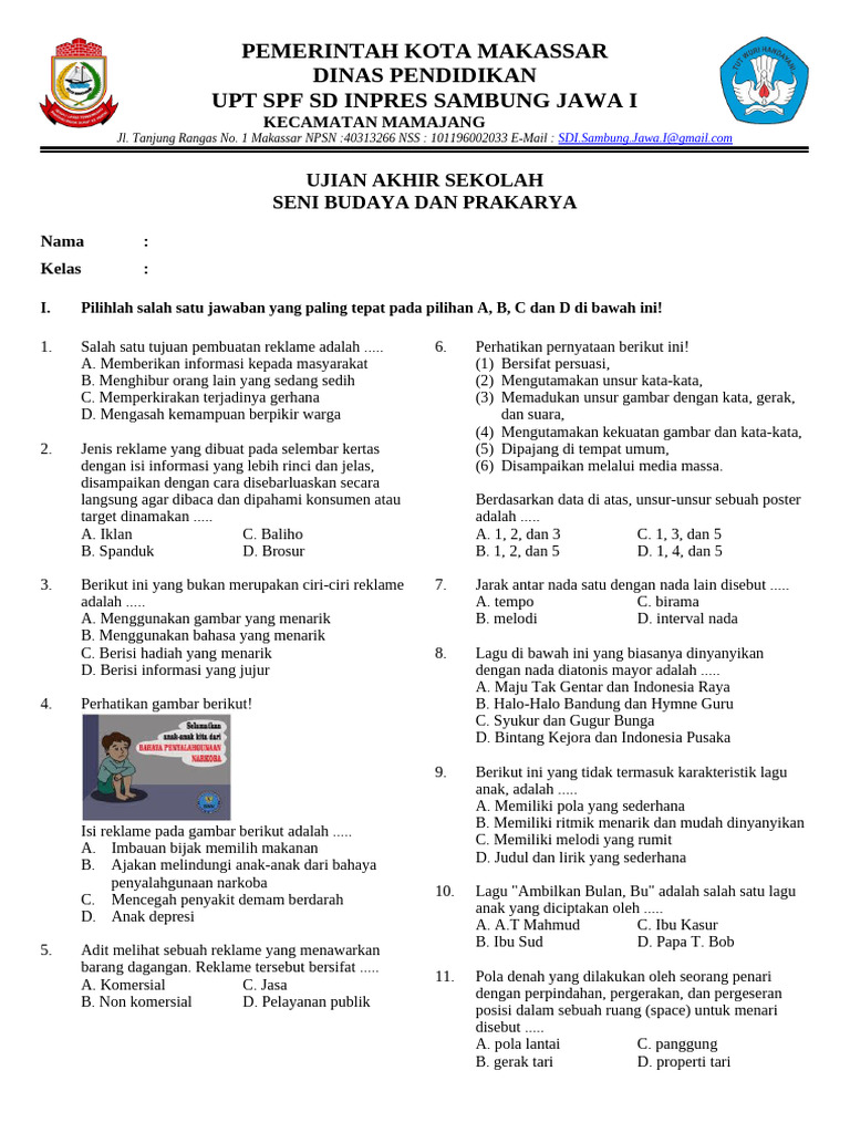 Soal US SBDP | PDF