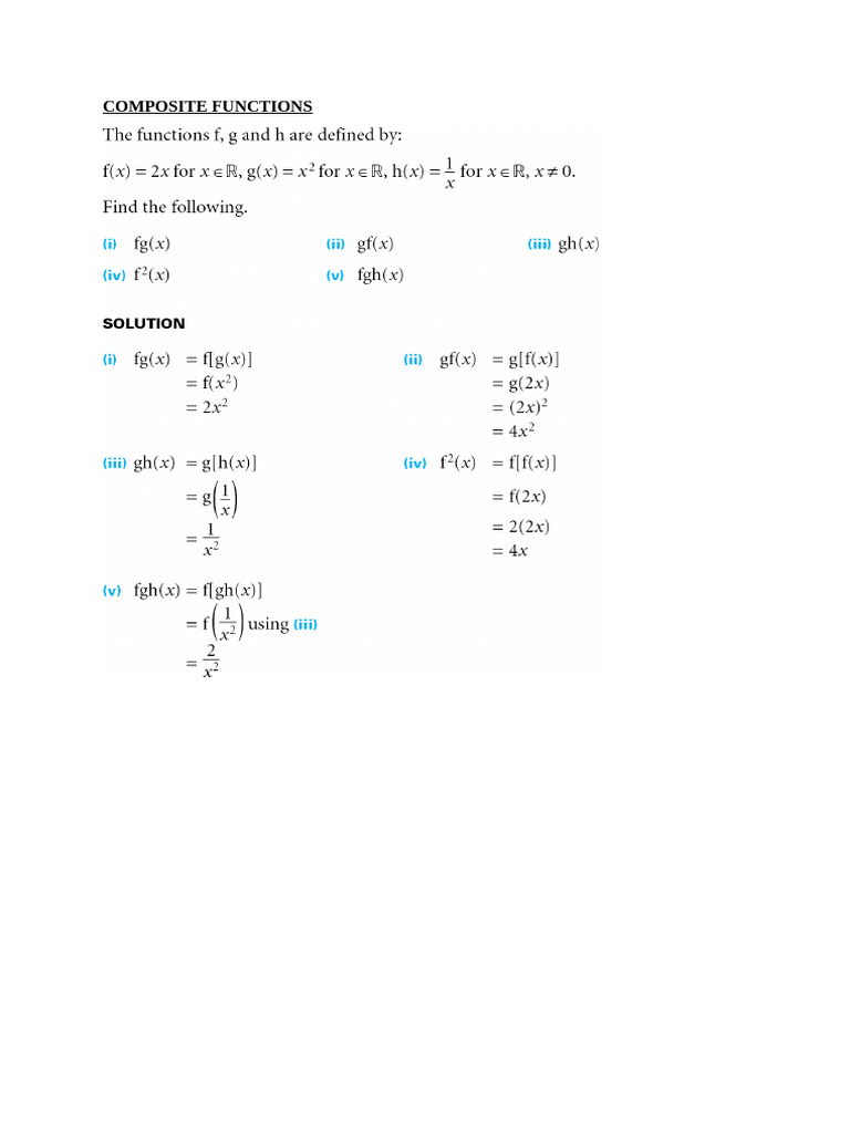 Composite Functions | PDF