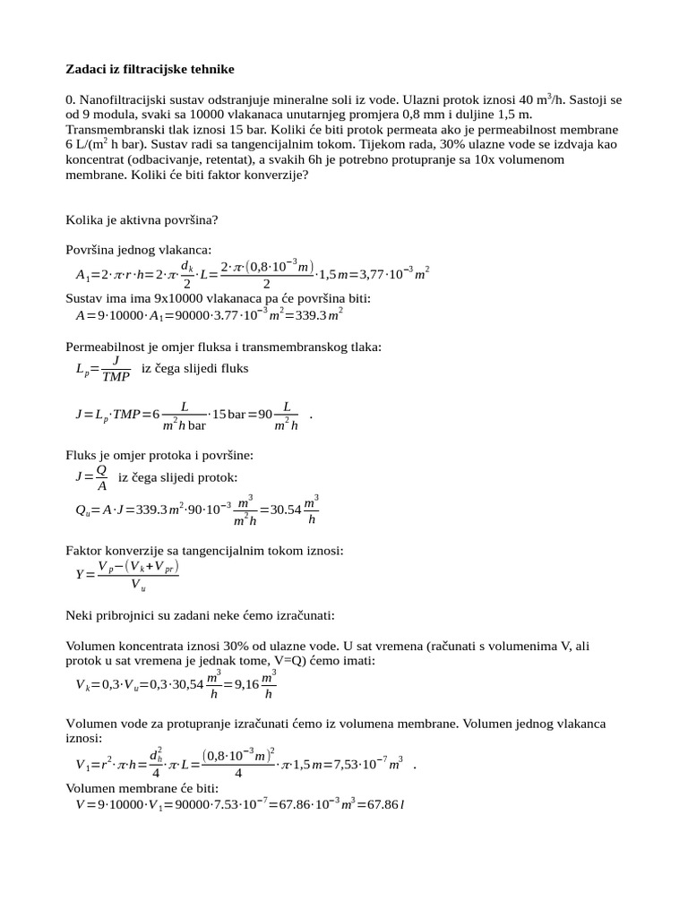 11. Filtracija vode | PDF
