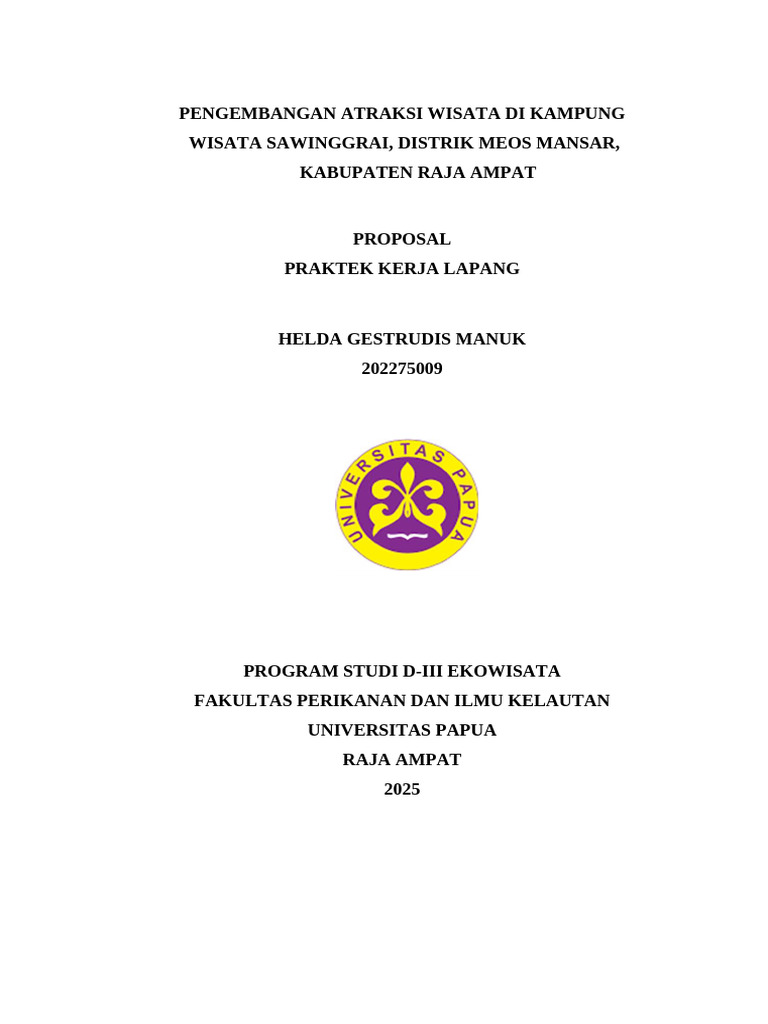 Proposal PKL Helda 2025-1 | PDF