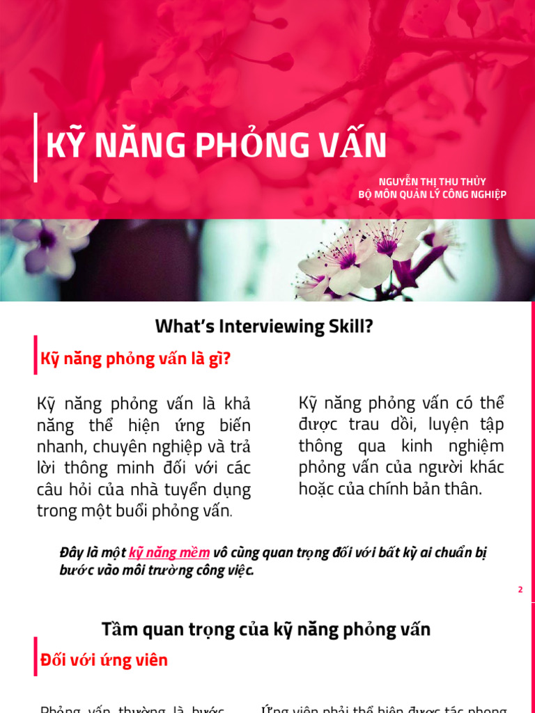 CH4. 2. KỸ NĂNG PHỎNG VẤN | PDF
