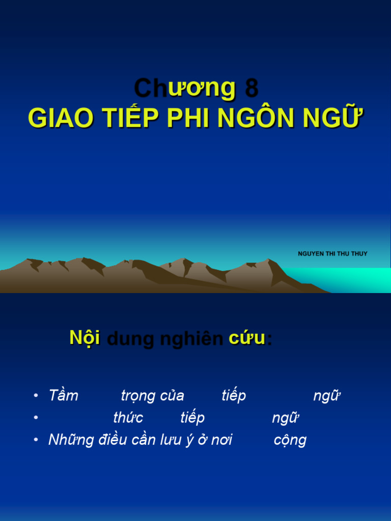 CH8. Giao Tiep Phi Ngon Ngu | PDF