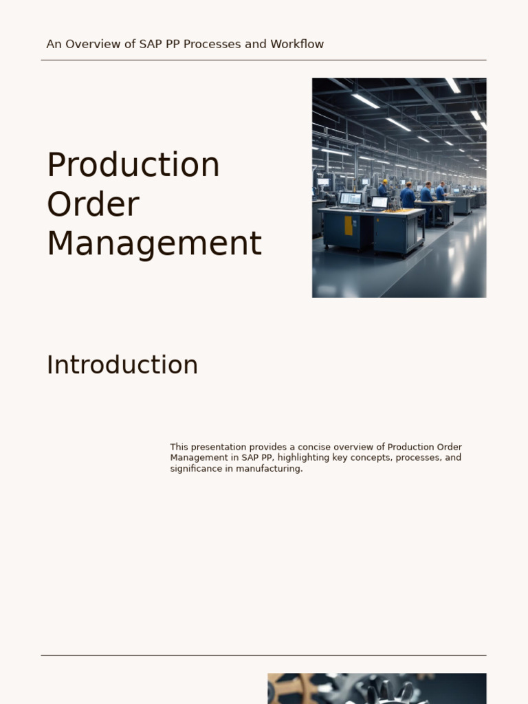 SAP PP Production Order Management Guide | PDF | Workflow | Business
