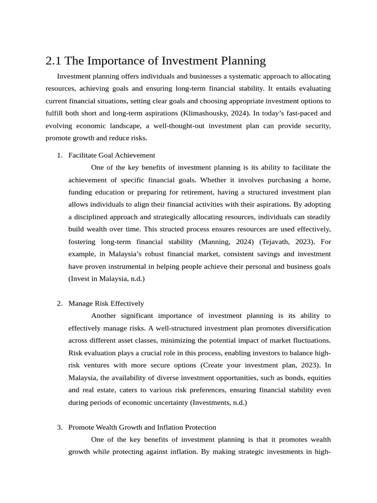 Importance of Investment Planning | PDF | Investing | Risk