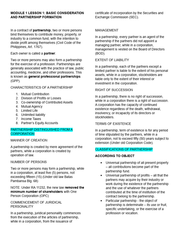 Partnership Finals Reviewer (M1 and M3) | PDF | Partnership | Debits ...