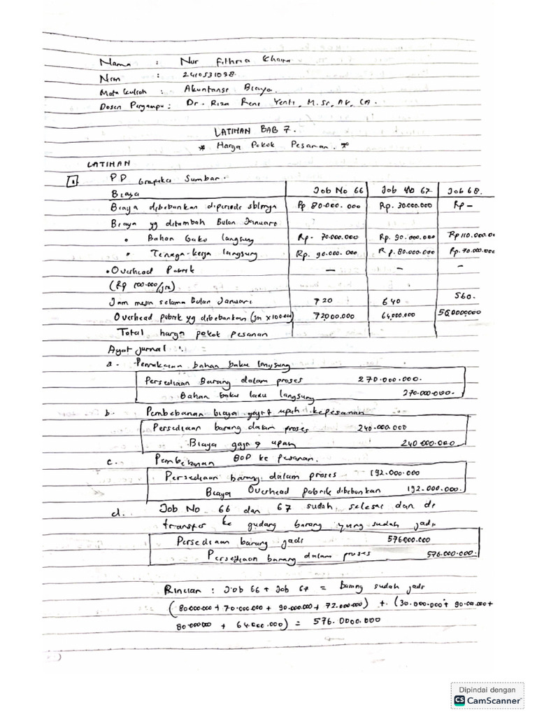 Latihan Bab 7 Akbi | PDF