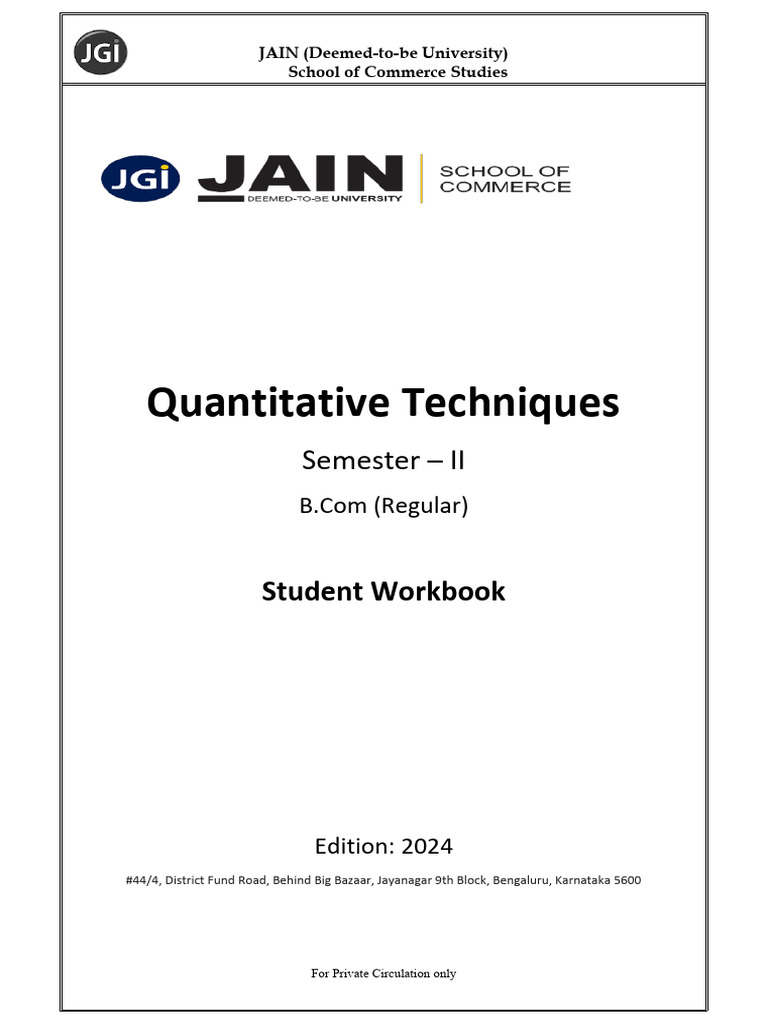 QT Study Material (Jan.2024) | PDF | Matrix (Mathematics) | Operator Theory
