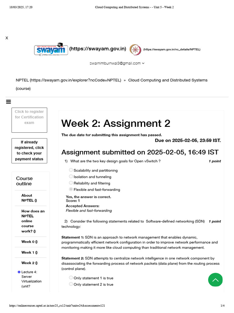 Cloud Computing and Distributed Systems - Unit 5 - Week 2 | PDF ...