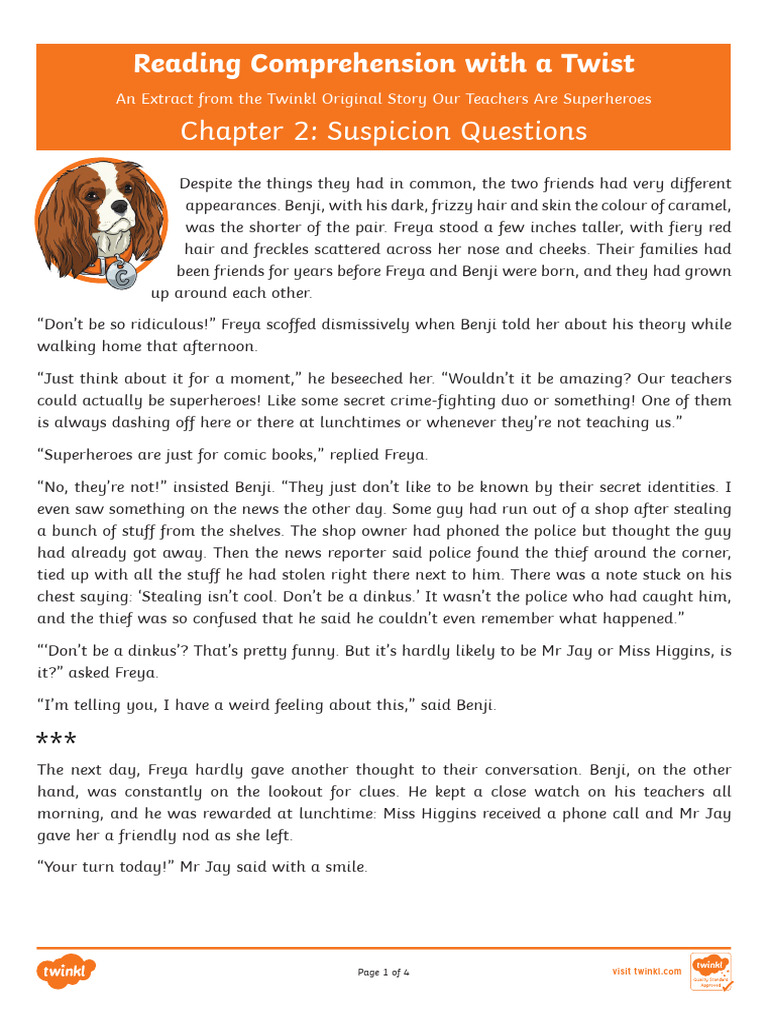 Reading Comprehension With A Twist | PDF