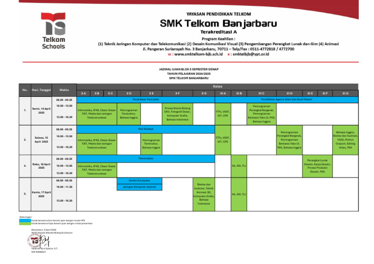Jadwal Blok 5 Genap | PDF