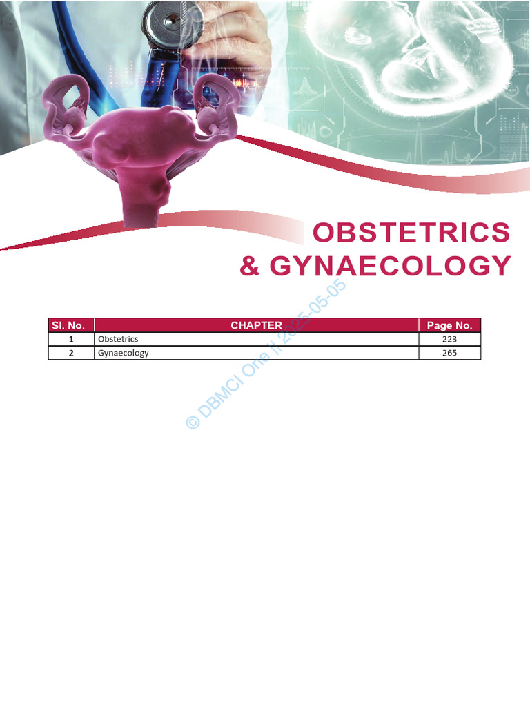 Day 2 Obstetrics Gynaecology Annotated Workbook Pdf