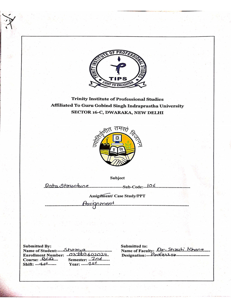 Data Structure Assignment | PDF