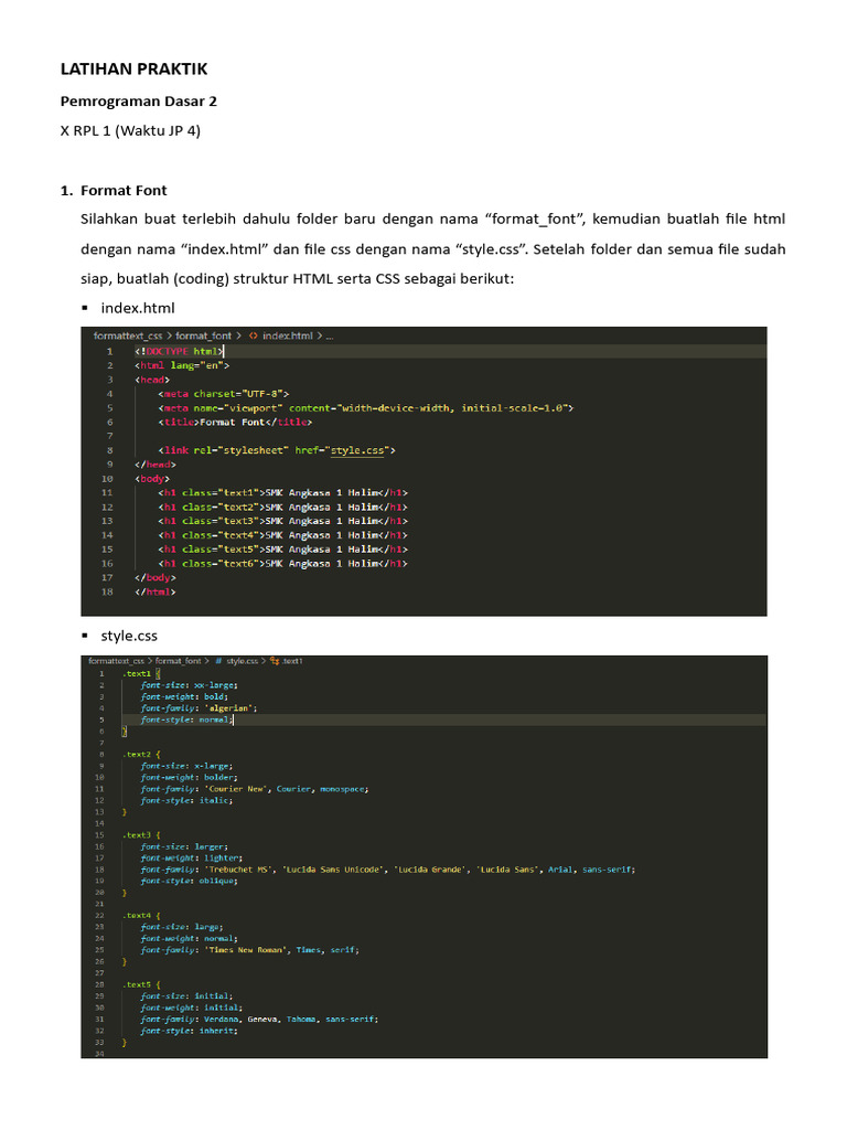 Latihan Praktik Pemdas 2 RPL (Bagian 1) | PDF