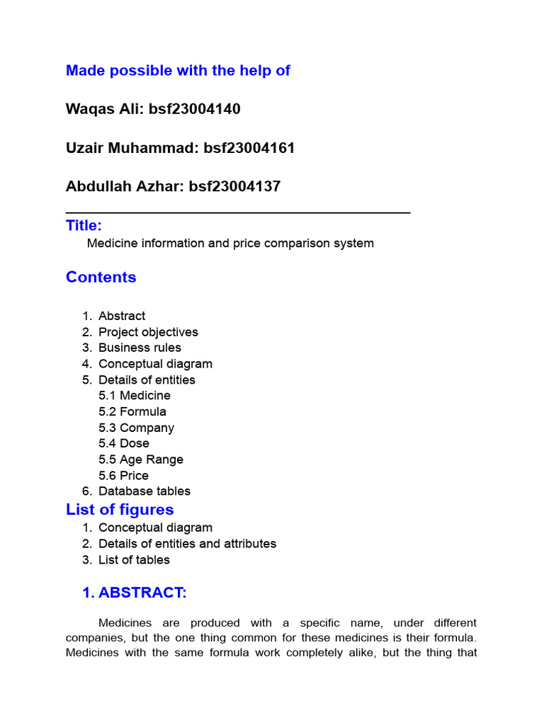 Waqas' Project - MEDICAL APP DATABASE | PDF | Databases | Data Management Software