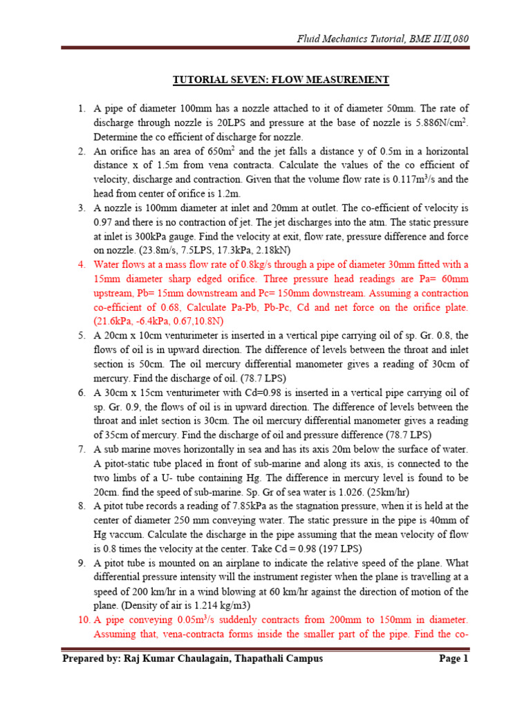 FM_Tutorial_Flow_Measurement | PDF | Flow Measurement | Nozzle