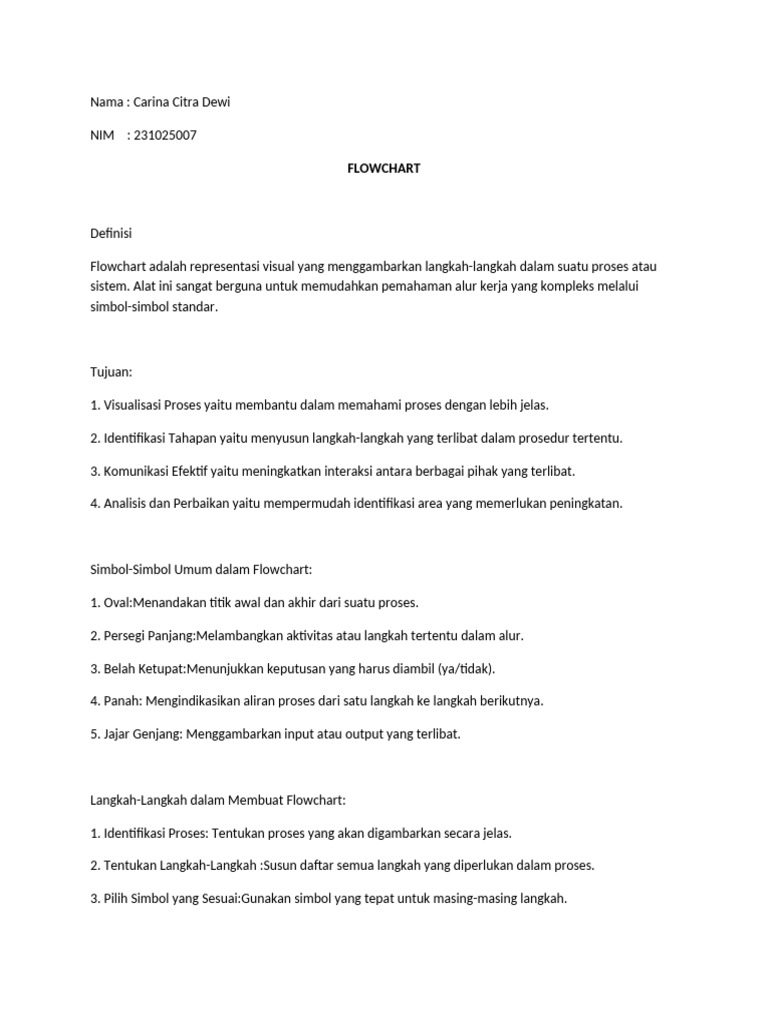 Tugas flowchart | PDF