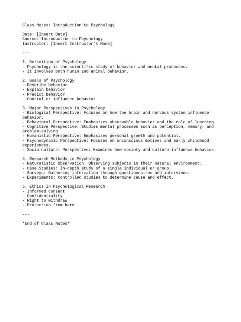 Introduction To Psychology | PDF