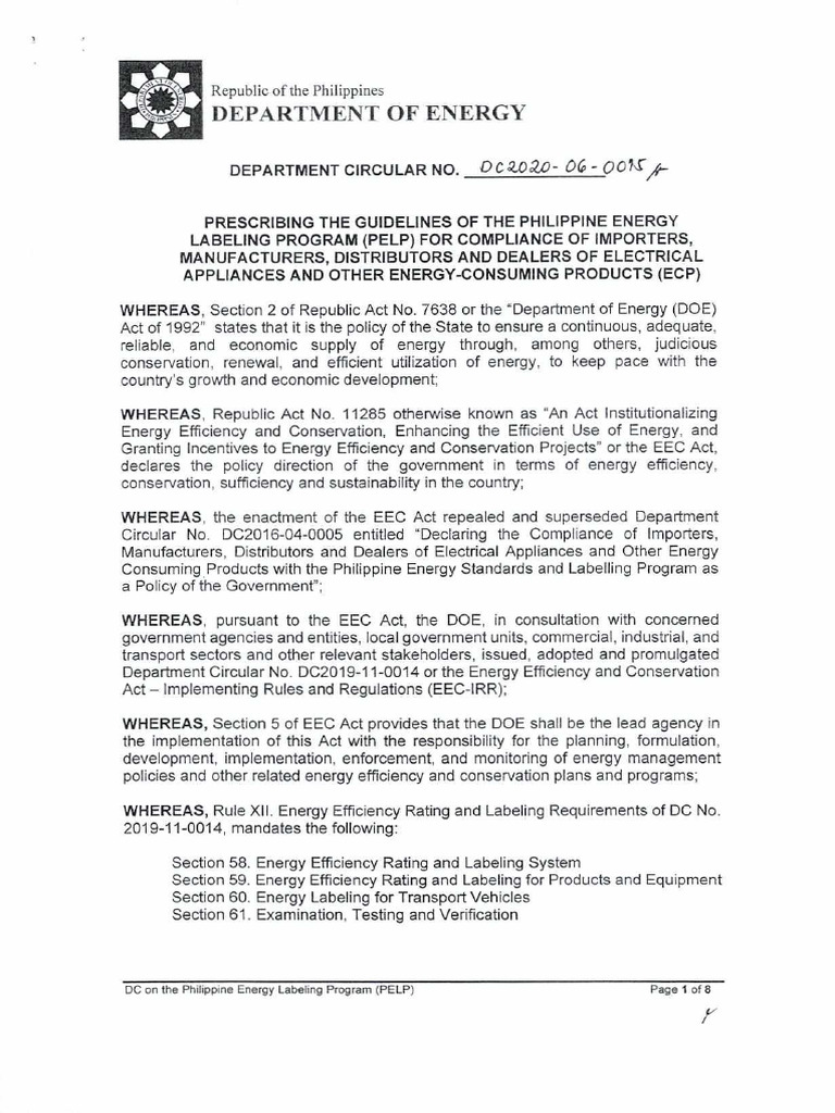 1 DOE DC2020 06 0015 Prescribing PELP Guidelines | PDF