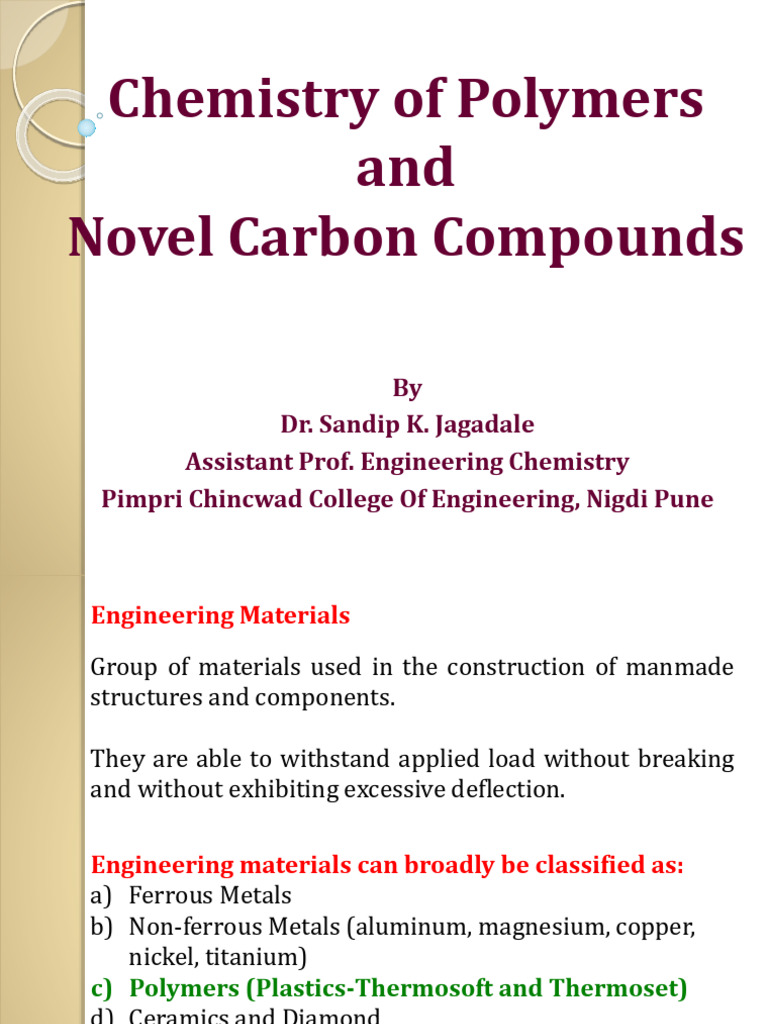 Unit-IV Chemistry of Polymers and Novel Carbon Compounds | PDF ...