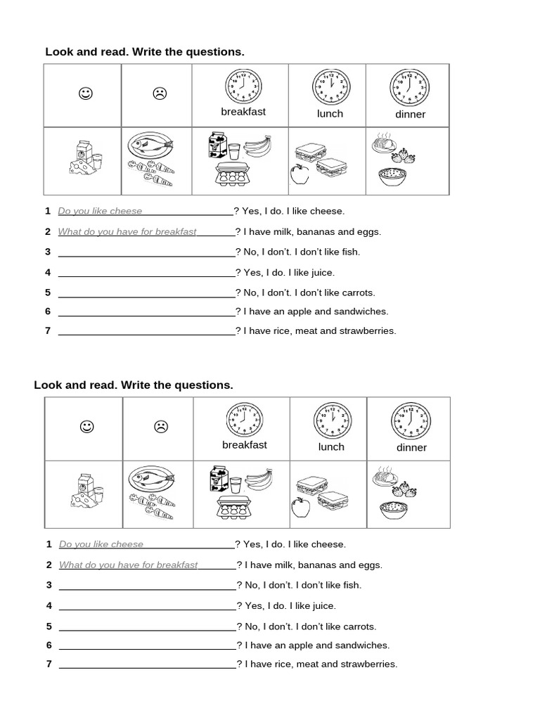 Food Preference Question Prompts | PDF